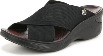 Life Stride BZees LifeStride Damen Desire Sandale, Schwarzer elastischer Stoff, 38 EU Weit