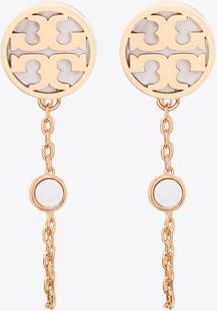Tory Burch Icon Kettenohrringe mit Perlmutt