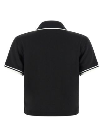 Amiri Half-Zip Logo Polo Polo Shirt - Black