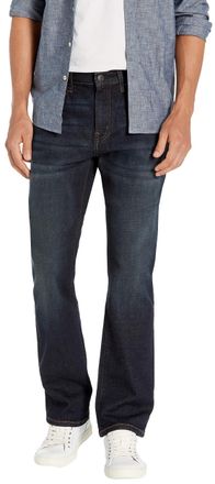 Amazon Essentials Herren Jeans, Slim-Fit-Stretch, Bootcut - Auslauffarben, Dunkles Jeansblau, 36W / 31L