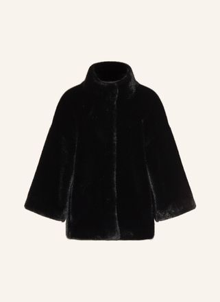 Juvia Kunstpelz-Jacke Fedora schwarz