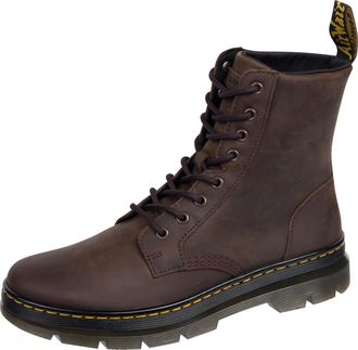 Dr. Martens Unisex Combs Leather Fashion Boot, Dunkelbraunes Verr&uuml;cktes Pferd, 45 EU