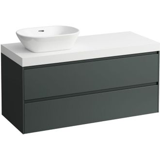 Laufen Lani Waschtischplatte wei&szlig; matt inkl. Unterschrank, 1 - Laufen