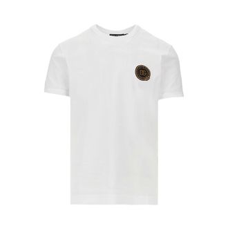 Dolce & Gabbana T-shirt &agrave; &eacute;cusson brod&eacute; - Homme - Tops - Blanc - Taille: 2XL