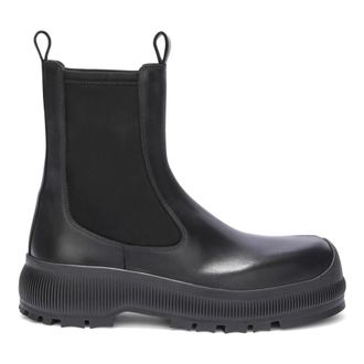 Jil Sander Eleganter Stiefelette - - Shoes - Herren - Schwarzk - 44 EU