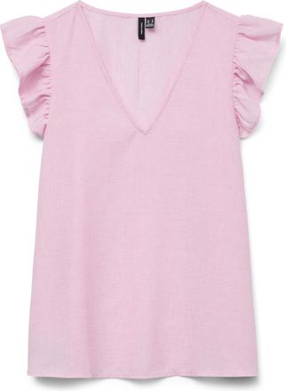 Vero Moda Vmjanie Flounce Ss Top WVN Ga