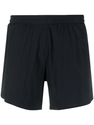 Yohji Yamamoto short élastiqué à logo imprimé - Noir