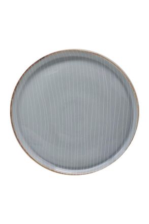 Landscape Speiseteller, Grau, Keramik, Streifen, rund, Lfgb, Handmade Quality, Essen & Trinken, Geschirr, Teller, Speiseteller