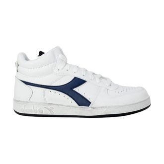 Diadora Leder-Sneakers mit Print-Gummisohle - - Shoes - Herren - Wei&szlig; - 40 EU