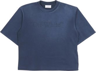 Off-white Femme, Tops, Bleu, Taille: 42 FR T-shirt &agrave; logo imprim&eacute;