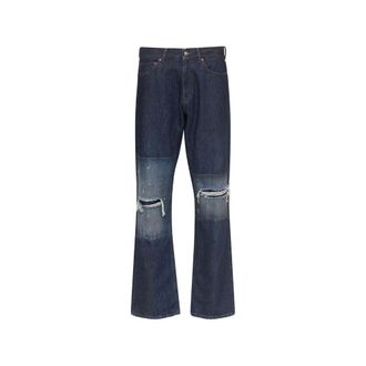 Maison Margiela Patchwork Gerades Jeans - - Jeans - Herren - Blau - W30