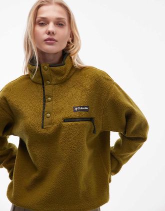 Columbia Helvetia II - Polaire courte avec demi-patte de boutons-pression - Vert