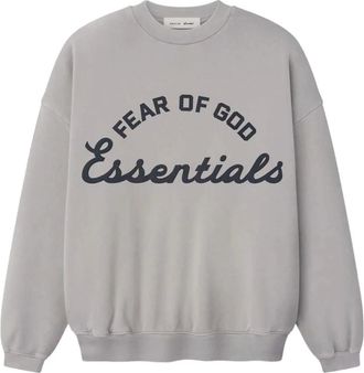 Fear of God Homme, Sweatshirts et sweats &agrave; capuche, Gris, Taille: 2XL Pull Ras du Cou Logo
