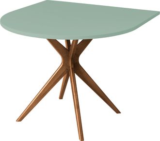 RAGABA JUBI Halb Ovaler Esstisch 90x90cm Eiche Salbeigr&uuml;n