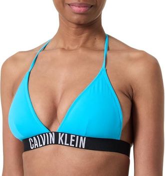 Calvin Klein Haut de Bikini Triangle avec Rembourrage Amovible pour Femme, Bleu (Bash Blue), XS