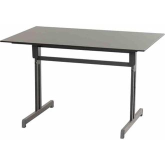 Alco Gastrotisch 120x80 cm, anthrazit/anthrazit Gestell aus Stahl in anthrazit, Tischplatte aus Compac Plus in anthrazit