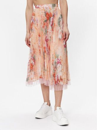 Twin-Set Faltenrock 231TP2733 Orange Regular Fit