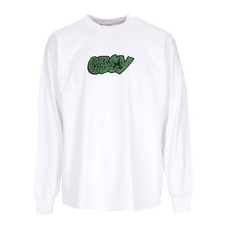 Obey Klassisches City Watch Dog Langarm T-Shirt - - Tops - Herren - Wei&szlig; - XL
