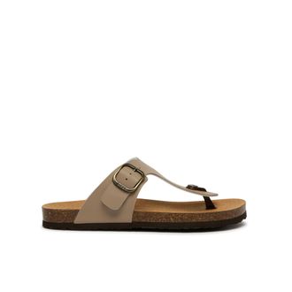 Scholl Damen Jackie Flipflop, beige, 41 EU