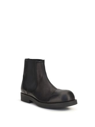 Maison Margiela Mens Boots Chelsea Black Leather Calf