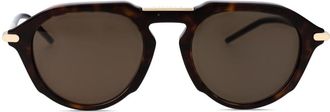 Givenchy Sonnenbrille mit geometrischem Gestell - Braun