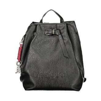 Desigual Sac &agrave; dos convertible en similicuir textur&eacute; - Femme - Sacs - Noir - Taille: ONE Size