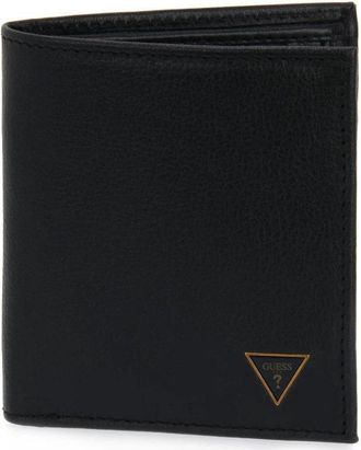 Guess Homme, Accessoires, Noir, Taille: ONE Size Portefeuille Compact en Cuir