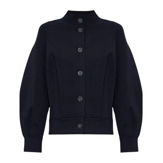Emporio Armani Strickjacke mit Abn&auml;hern - - Knitwear - Damen - Blau - 2XS