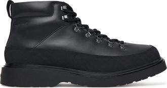 Calvin Klein Schn&uuml;rschuhe Calvin Klein Combat Mid Hiking Boot Lth Wl HM0HM02357 Schwarz