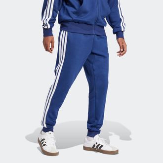 adidas Sporthose ADIDAS SPORTSWEAR M 3S FL TC PT, Herren, Gr. 3XL, N-Gr, blau (dunkelblau, wei&szlig;), Obermaterial: 55% Baumwolle, 36% Polyester, 9% Viskose, Hos