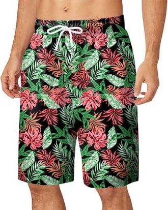 Generic Short de plage pour homme - Paysage d&eacute;t&eacute; insolite - Impression num&eacute;rique avec taille &eacute;lastique - Style d&eacute;contract&eacute; - Tendance - Pour les vacances, Jn,