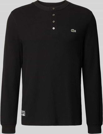 Lacoste Regular Fit Langarmshirt aus reiner Baumwolle