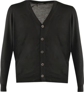 Drumohr Cardigan Modern &agrave; col en V D0D109 - Homme - Pulls - Noir - Taille: M