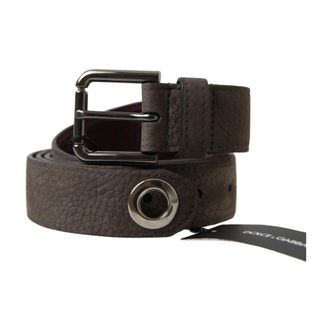 Dolce & Gabbana Brauner Leder Metallschnalle Herreng&uuml;rtel - - Accessories - Herren - Braun - ONE SIZE