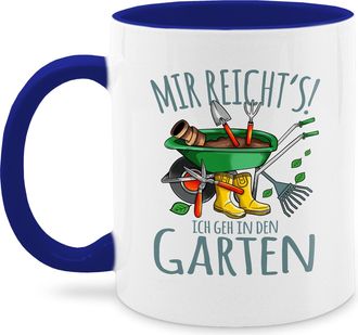Shirtracer Tasse Tassen 325ml - Deko Hobby Geschenk - Mir reichts ich geh in den Garten - Gartenarbeit & G&auml;rtnern - 325 ml - Dunkelblau - g&auml;rtner geschenke g&auml;rtn
