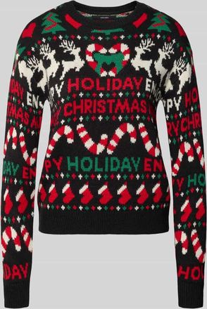Vero Moda Pullover mit weihnachtlichem Intarsienmotiv