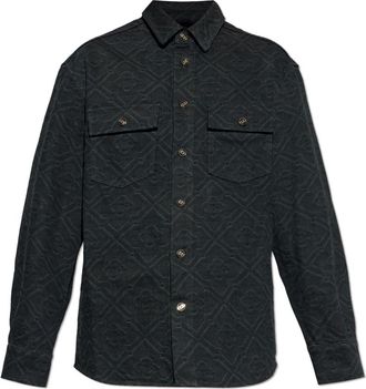Casablanca Homme, Chemises, Noir, Taille: L Monogram Denim Shirt