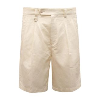 Paolo Pecora Leinenmischung Bermuda Shorts - - Shorts - Herren - Wei&szlig; - S