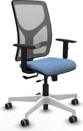 Piqueras y Crespo B&uuml;rostuhl aus Netzstoff, mit 1D-Armlehnen, h&ouml;henverstellbare Lendenwirbelst&uuml;tze, ausgestattet mit Syncro/Traslack und Schneideschaum, mit Rollen 65 mm