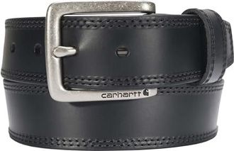 Carhartt Work in Progress Ceinture Ceinture en cuir avec le logo complet 2217-20 Noir 50