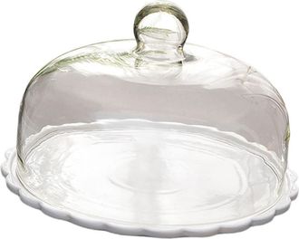 Cabilock 1 Satz Deckel Aus Kuchenglas Dessertkuchen-Cover-Display Mit Sockel Glaskuppel Glas-Dessert-Cloche Mit Sockel Etagere Mit Kuppeldeckel Kuchenst&auml;nder D