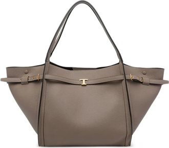Tod's Femme, Sacs, Beige, Taille: ONE Size Medium T Timeless Tote