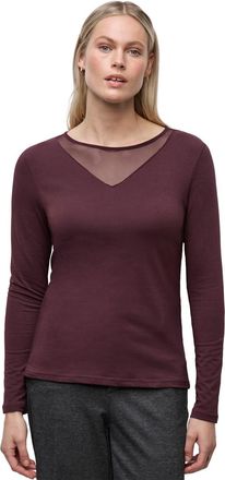 Street One Damen 3228640 Shirt mit Meshdetails, Jazz Berry, 38