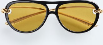 Bottega Veneta Lunettes De Soleil Aviateur Knot - Bottega Veneta
