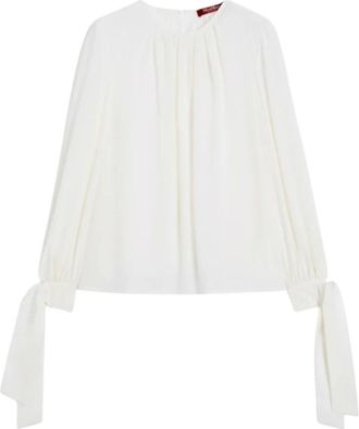 Max Mara Femme, Blouses et Chemises, Blanc, Taille: 38 FR Blouse Edotto