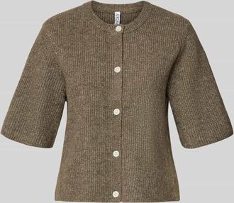 Pieces Boxy Fit Strickjacke aus Rippstrick Modell SILLY