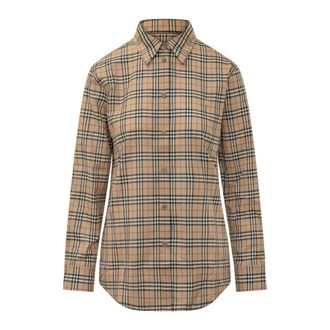 Burberry Emma Chk Shirt - - Blouses & Shirts - Damen - Beige - XS