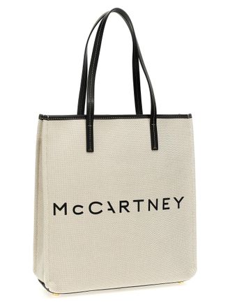 Stella McCartney Logo Canvas Tote Bag - Cream