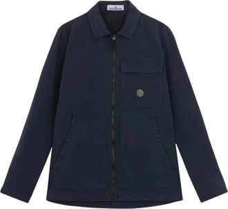 Stone Island Homme, Vestes, Bleu, Taille: S Panama Overshirt