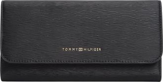 Tommy Hilfiger Damen Th Modern Lrg Flap Wallet Aw0aw18488 Andere Geldb&ouml;rsen, Black (Black)